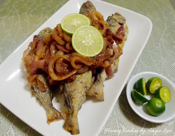 Crispy Chili Onion Fish Recipe | Huang Kitchen by Angie Liew