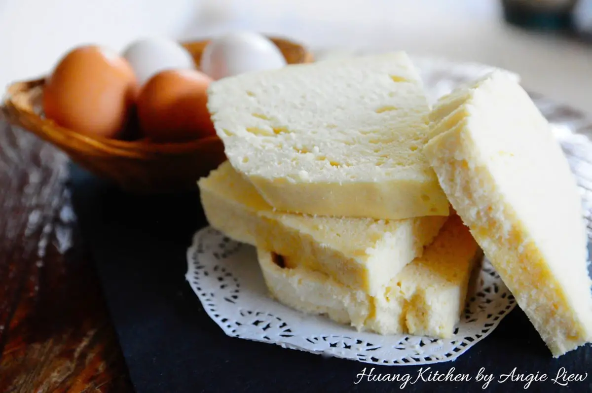 Steamed Egg Sponge Cake (Ji Dan Gao 鸡蛋糕) - Huang Kitchen