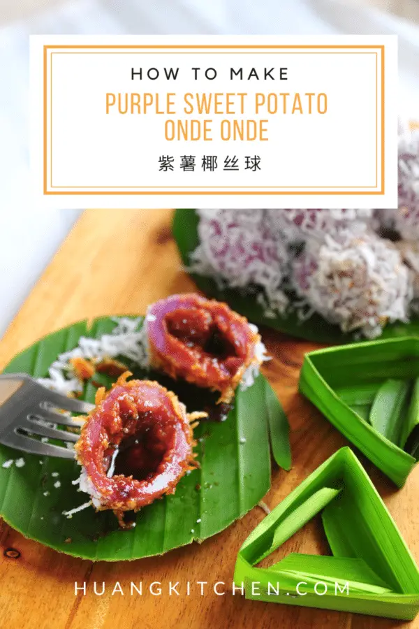 Purple Sweet Potato Glutinous Rice Balls Onde Onde Recipe 紫薯汤圆椰丝球 ...