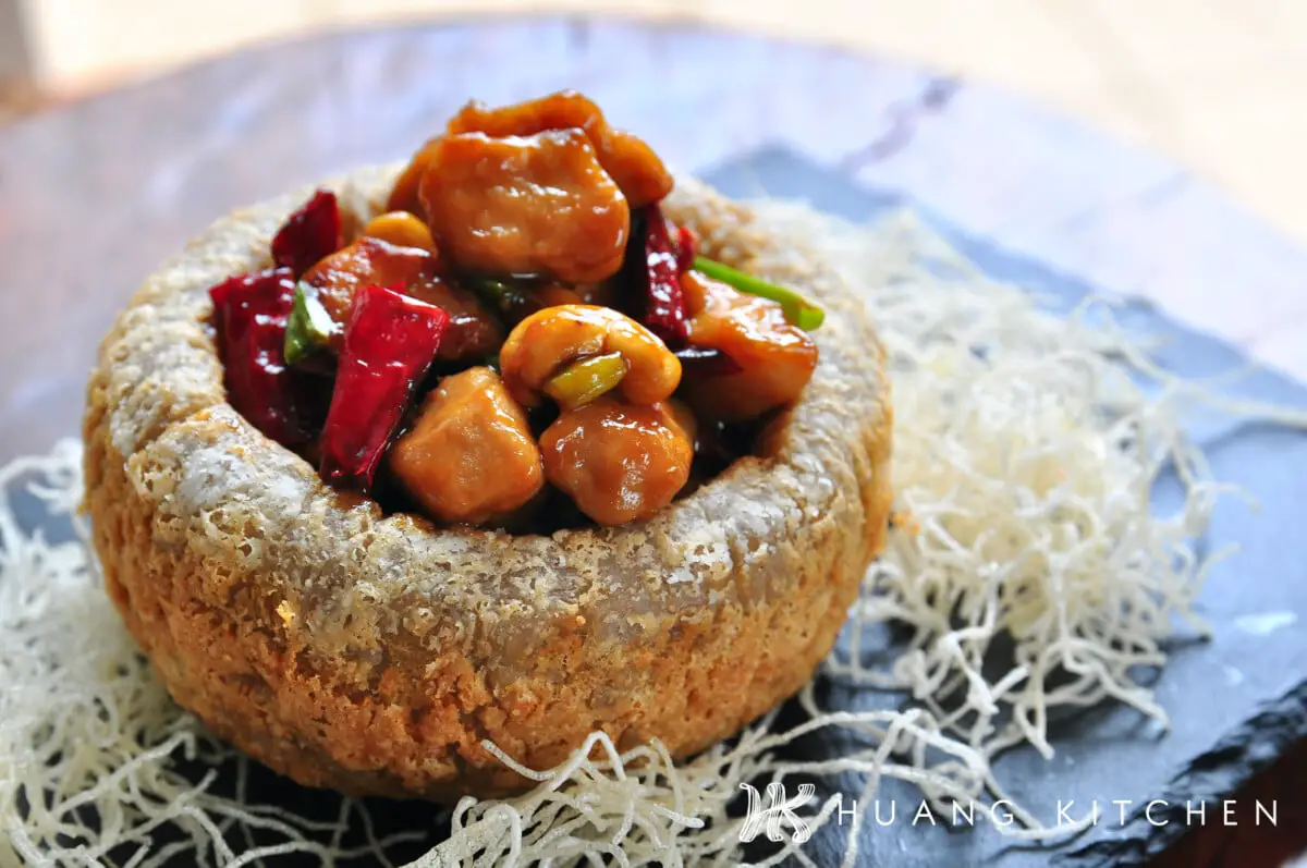 Kung Pao Crispy Yam Basket 宫保芋头圈 - Huang Kitchen