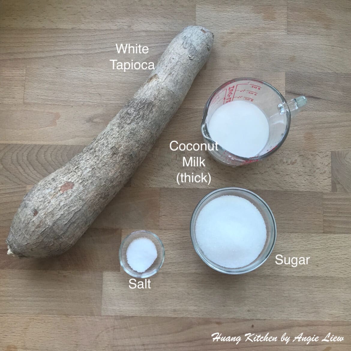 White Tapioca Tarts With Coconut Topping 椰丝白木薯塔 - Huang Kitchen