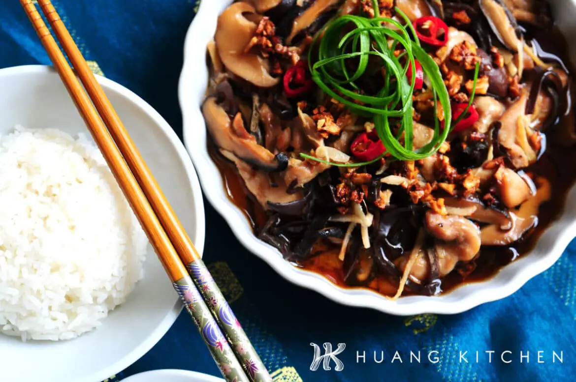 Chinese Steamed Chicken with Dried Shiitake Mushroom Recipe 香菇蒸鸡 ...