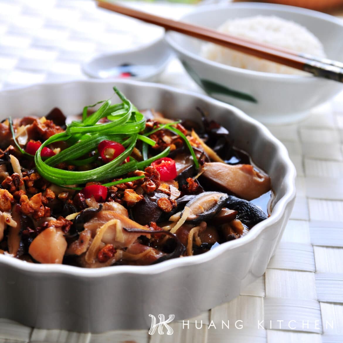 Chinese Steamed Chicken with Dried Shiitake Mushroom Recipe 香菇蒸鸡 ...