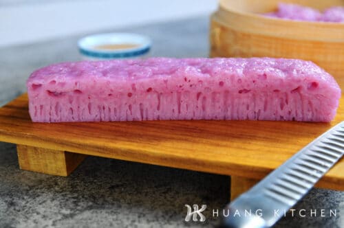 Steamed Purple Rice Cake Recipe 紫薯蒸糖糕食谱 | Huang Kitchen