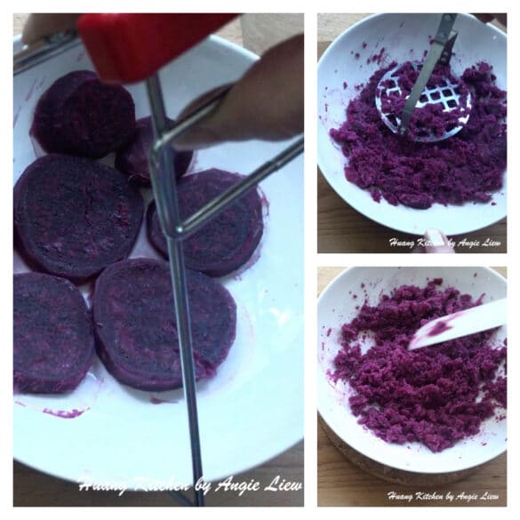 Purple Sweet Potato Steamed Flower Bun Recipe 紫薯开花馒头包 | Huang Kitchen