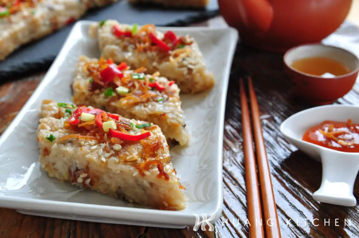 Steamed Radish Cake Recipe (Turnip Cake) 萝卜糕 | Huang Kitchen