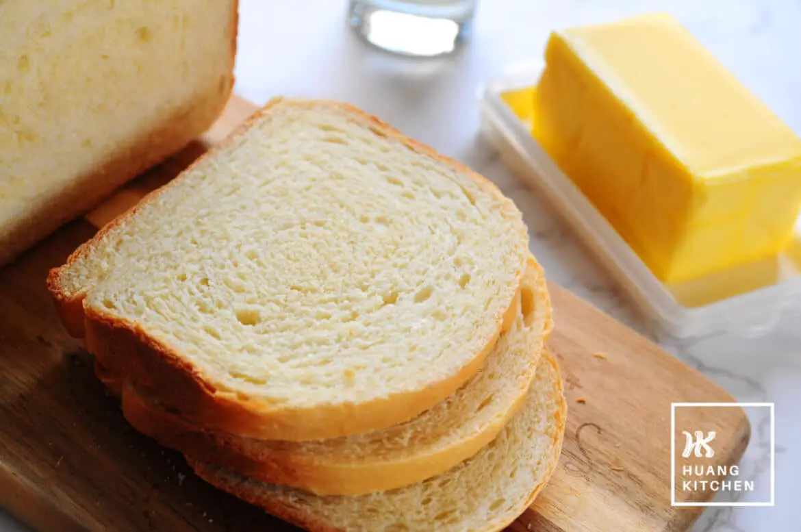 Basic White Bread Loaf Recipe - Bread Machine | Huang Kitchen