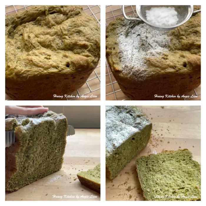 Matcha Green Tea Milk Bread (Bread Machine) 抹茶牛奶面包(面包机) - Huang Kitchen