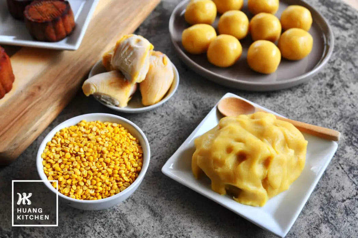 Homemade Durian Mung Bean Paste Recipe 榴莲绿豆蓉 | Huang Kitchen