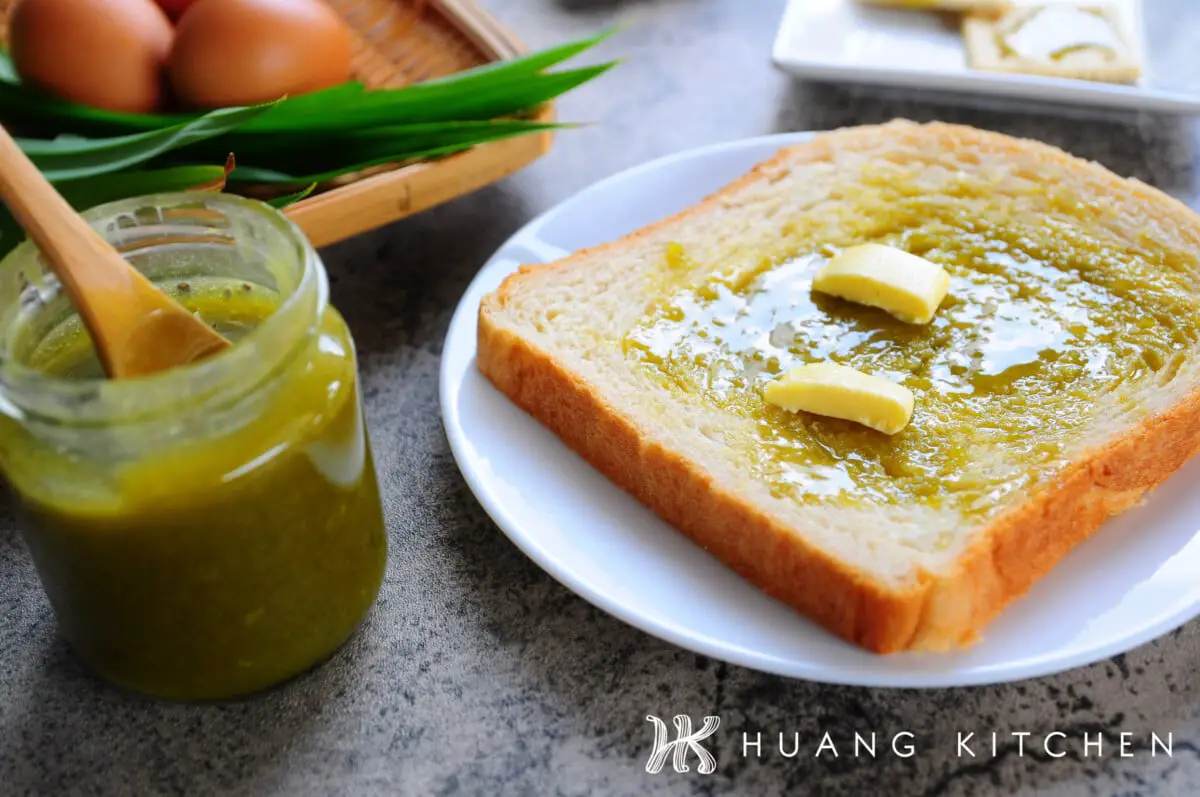 Homemade Pandan Kaya Recipe (Coconut Egg Jam) | Huang Kitchen