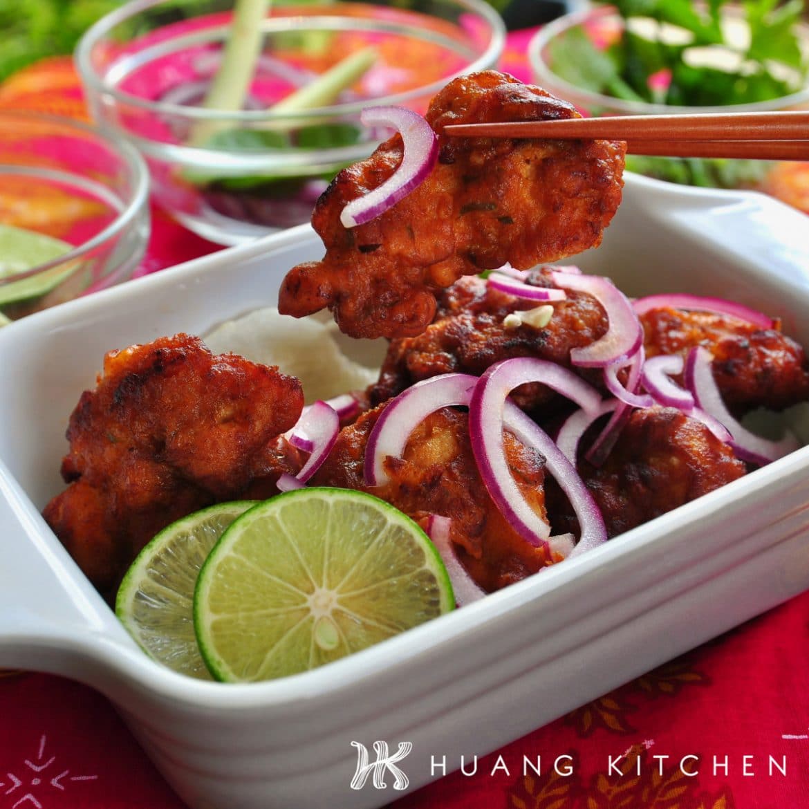 Deep Fried Tom Yam Chicken Recipe 东炎炸鸡 | Huang Kitchen