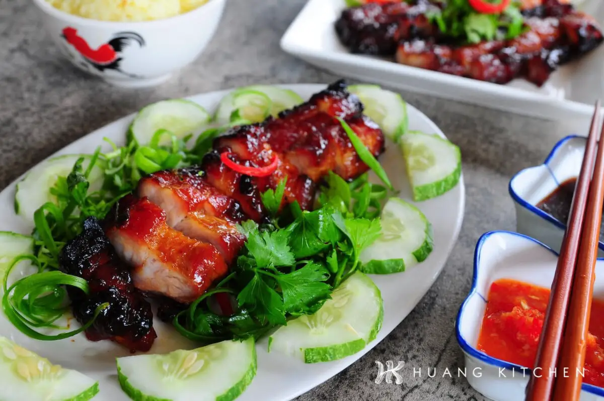 Oven Grilled Char Siew Recipe (Chinese BBQ Pork) 烤箱叉烧 | Huang Kitchen