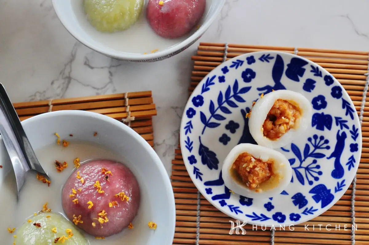 Sweet Peanut Butter Glutinous Rice Balls Recipe 花生酱汤圆 | Huang Kitchen