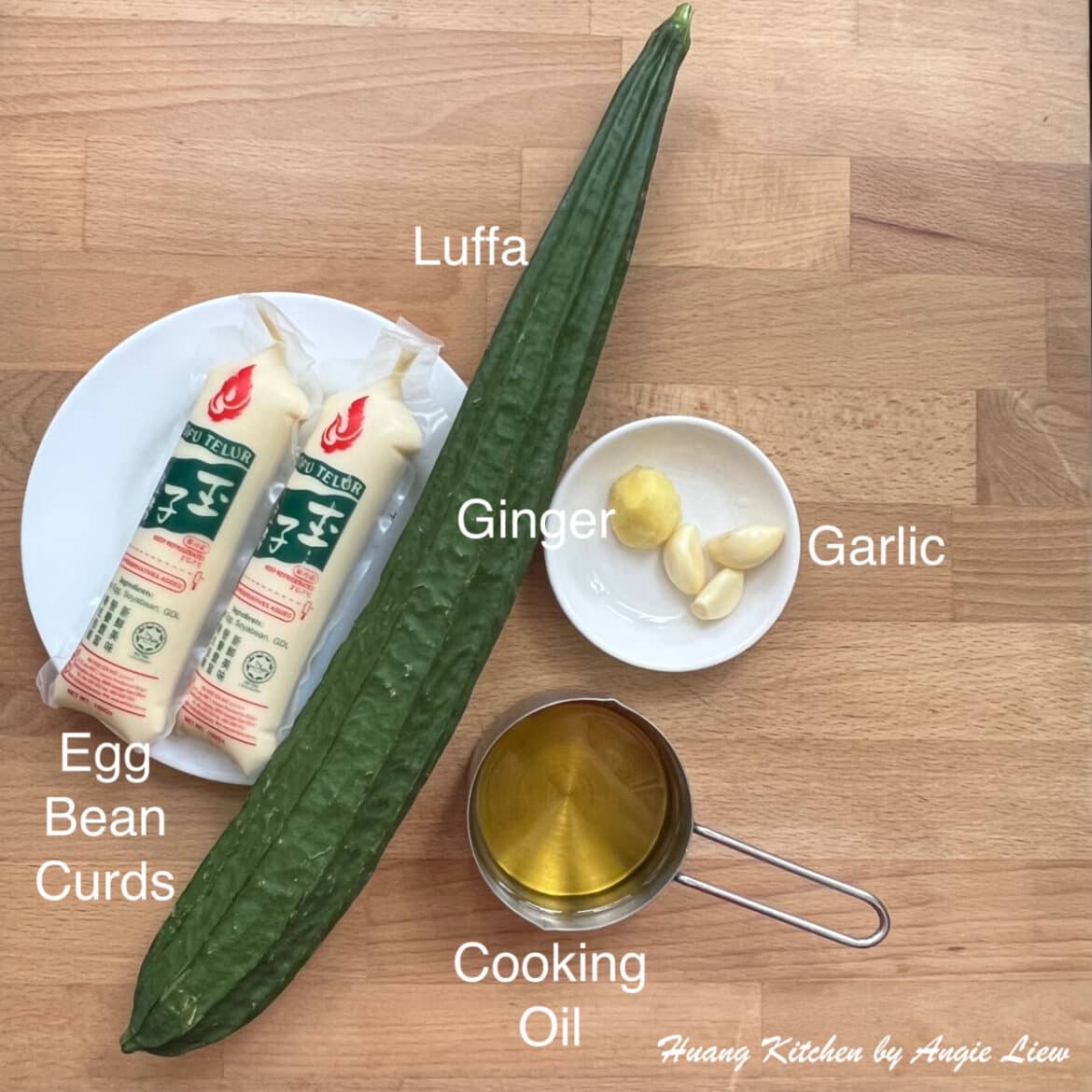 Braised Luffa With Egg Beancurd 焖胜瓜豆腐 - Huang Kitchen