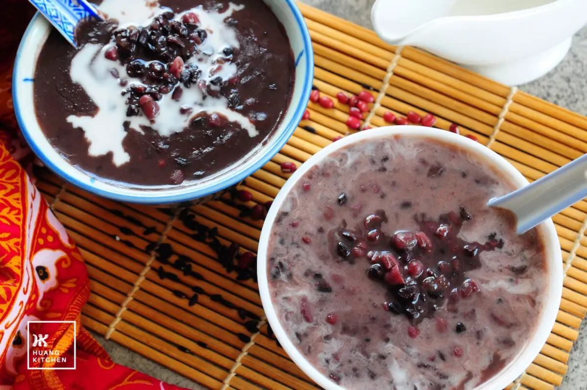 Red Bean Black Glutinous Rice Dessert Recipe 红豆黑糯米糖水 | Huang Kitchen