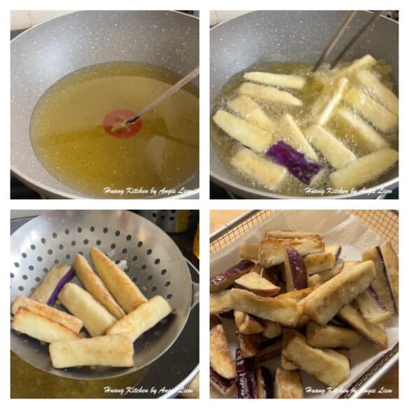 Deep Fried Crispy Eggplant Recipe 油炸茄子食谱 | Huang Kitchen